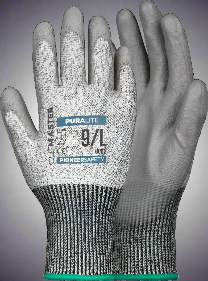 Cutmaster Puralite – Level 5 PU-Coated Cut Glove – Solid Safety and ...