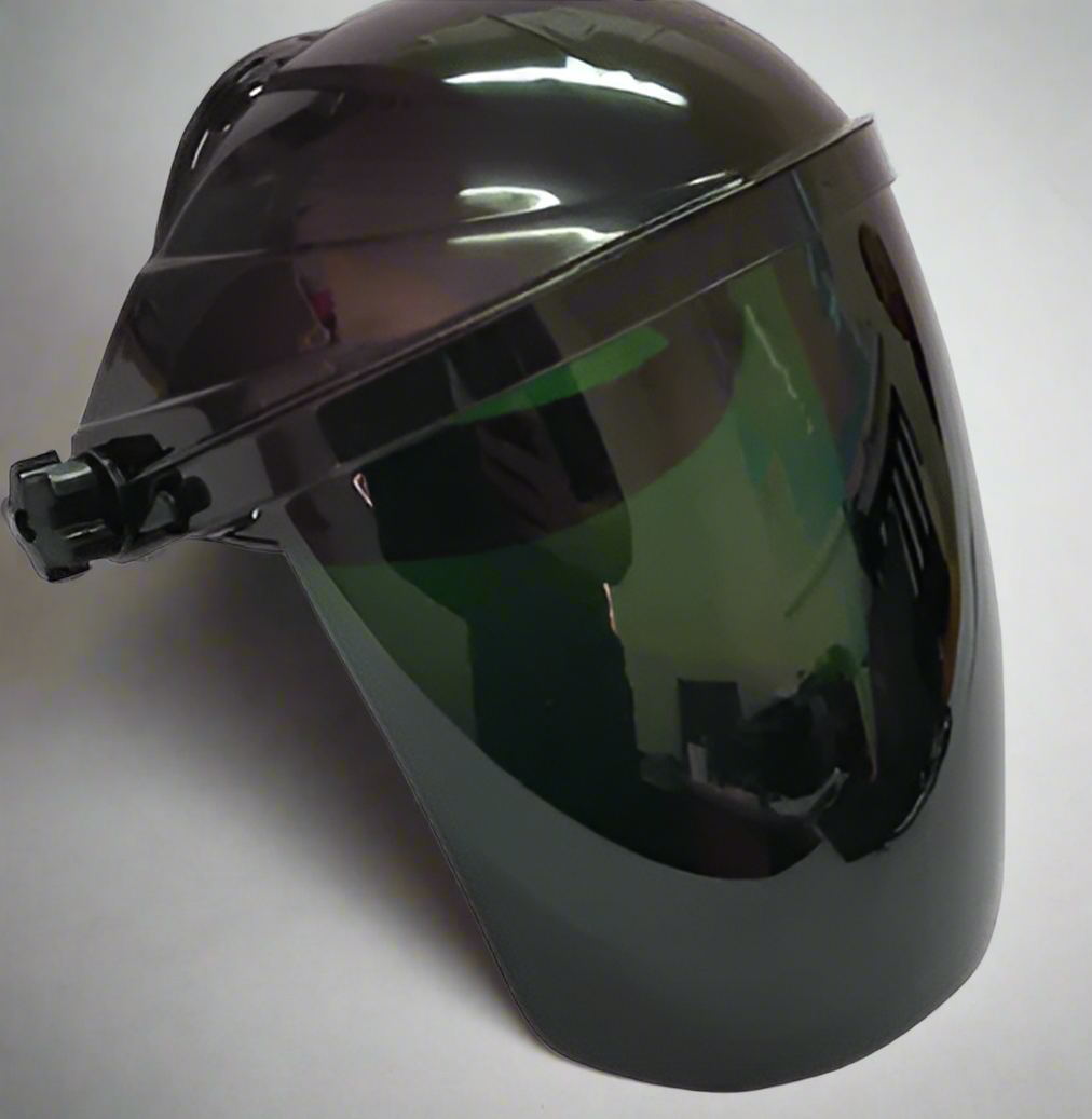 Premium Polycarbonate Face Shield – Clear/Green – Solid Safety and ...