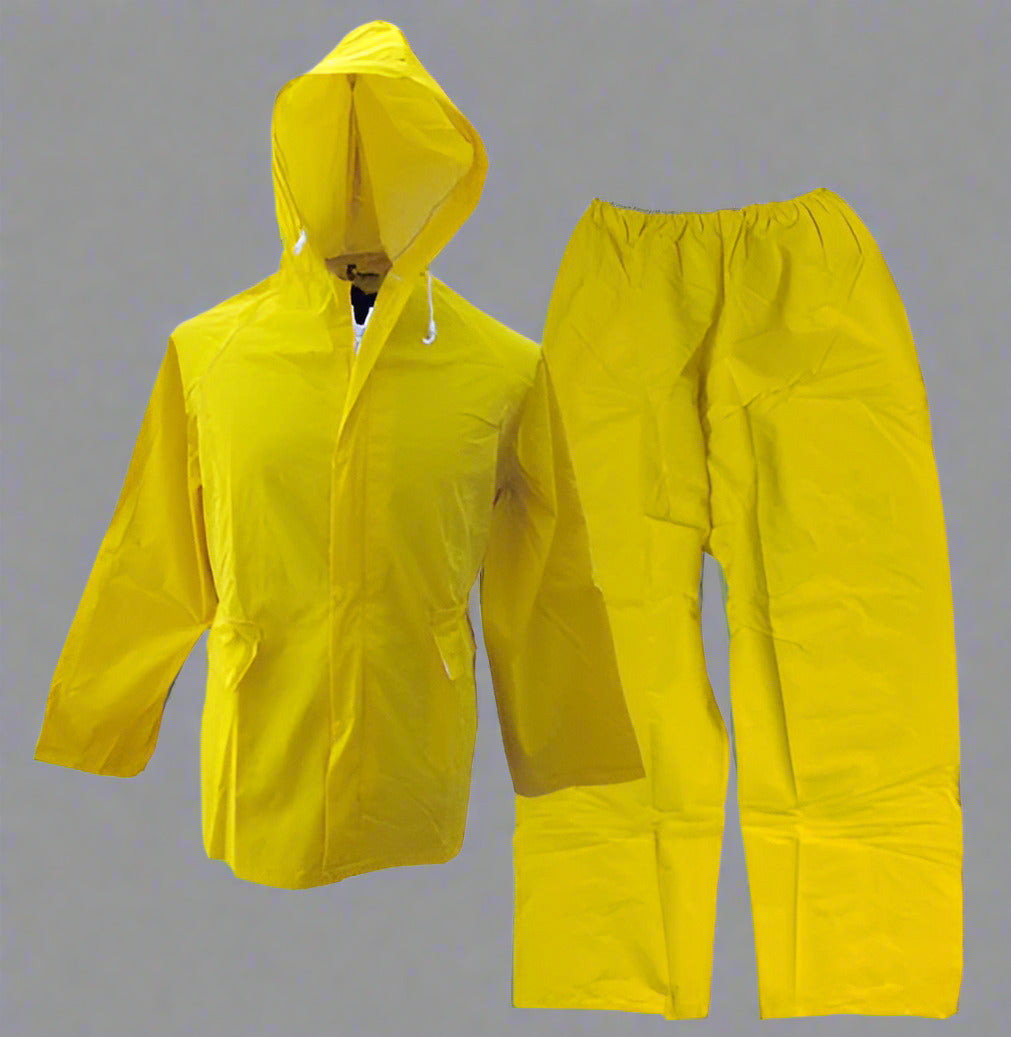 Rubberized Two-Piece Rain Suit – Solid Safety and Stationers