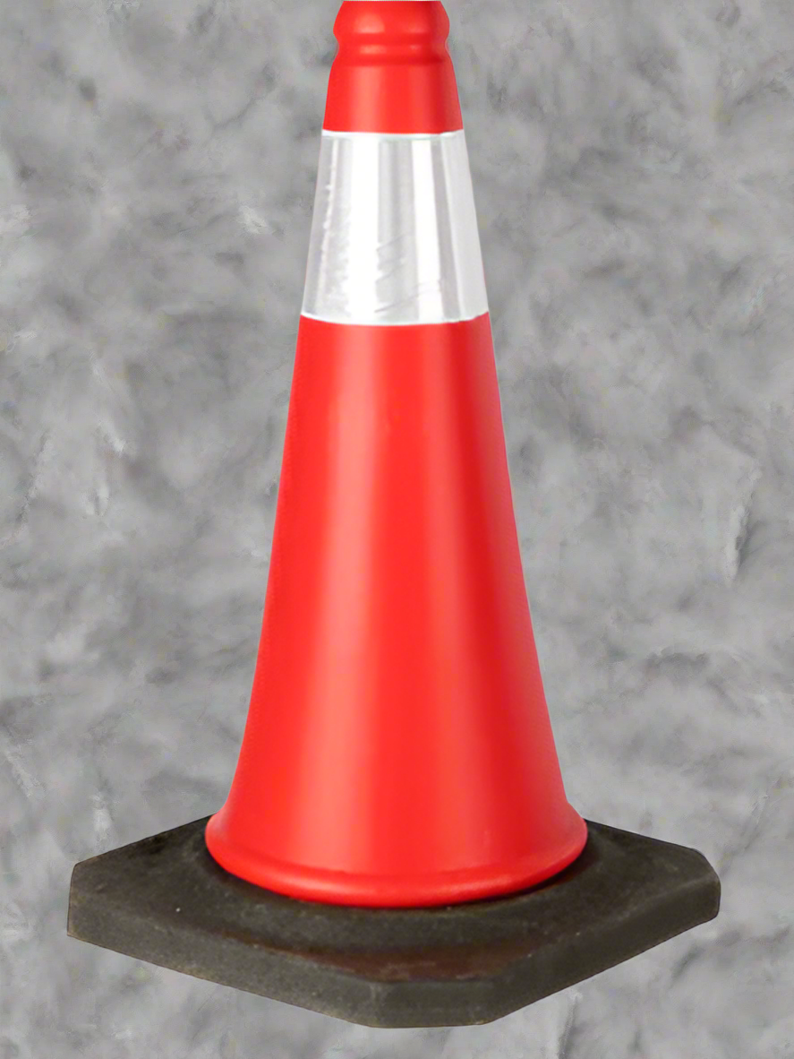 Traffic Cone – Durable with Black Base – Solid Safety and Stationers